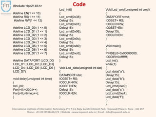 Interfacing of LCD with LPC2148 | PPTX