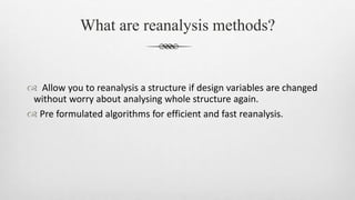 Reanalysis Method: Direct Method | PPTX