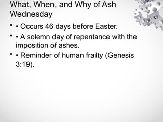 Ash Wednesday: A Call to Repentance and Renewal | PPTX