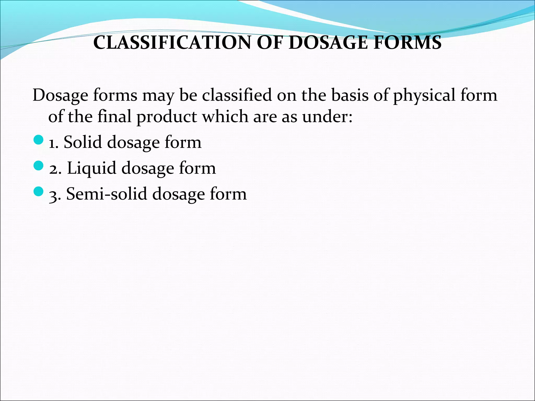 Introduction to Dosage form | PPT