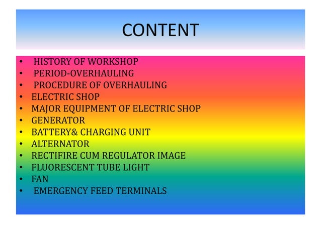 electrical shop ppt north westren railway workshop bikaner | PPT