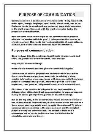 Report of introduction to communication | DOCX