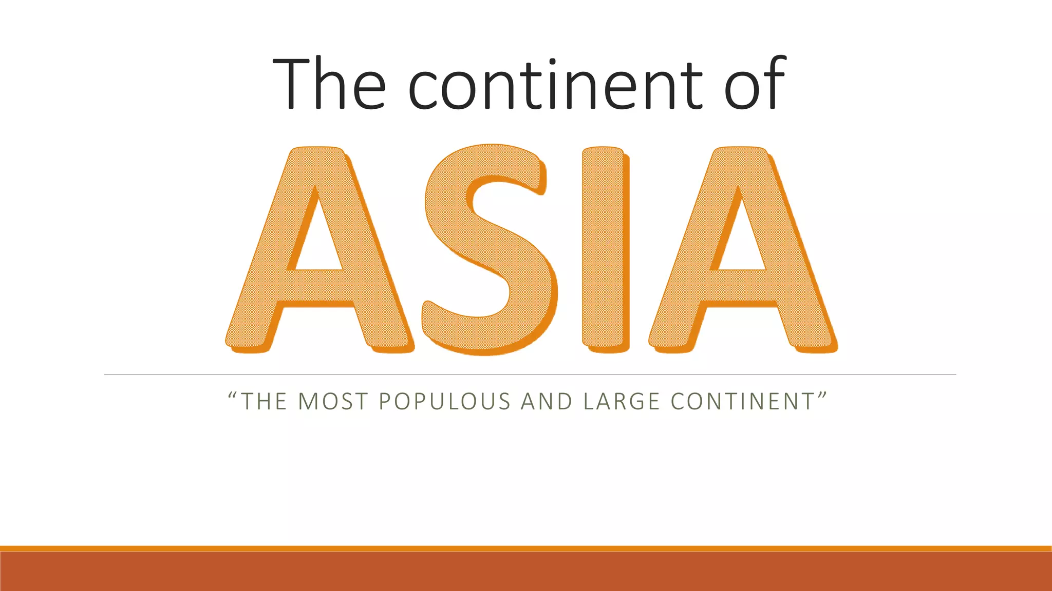 Geography: ASIA | PPTX