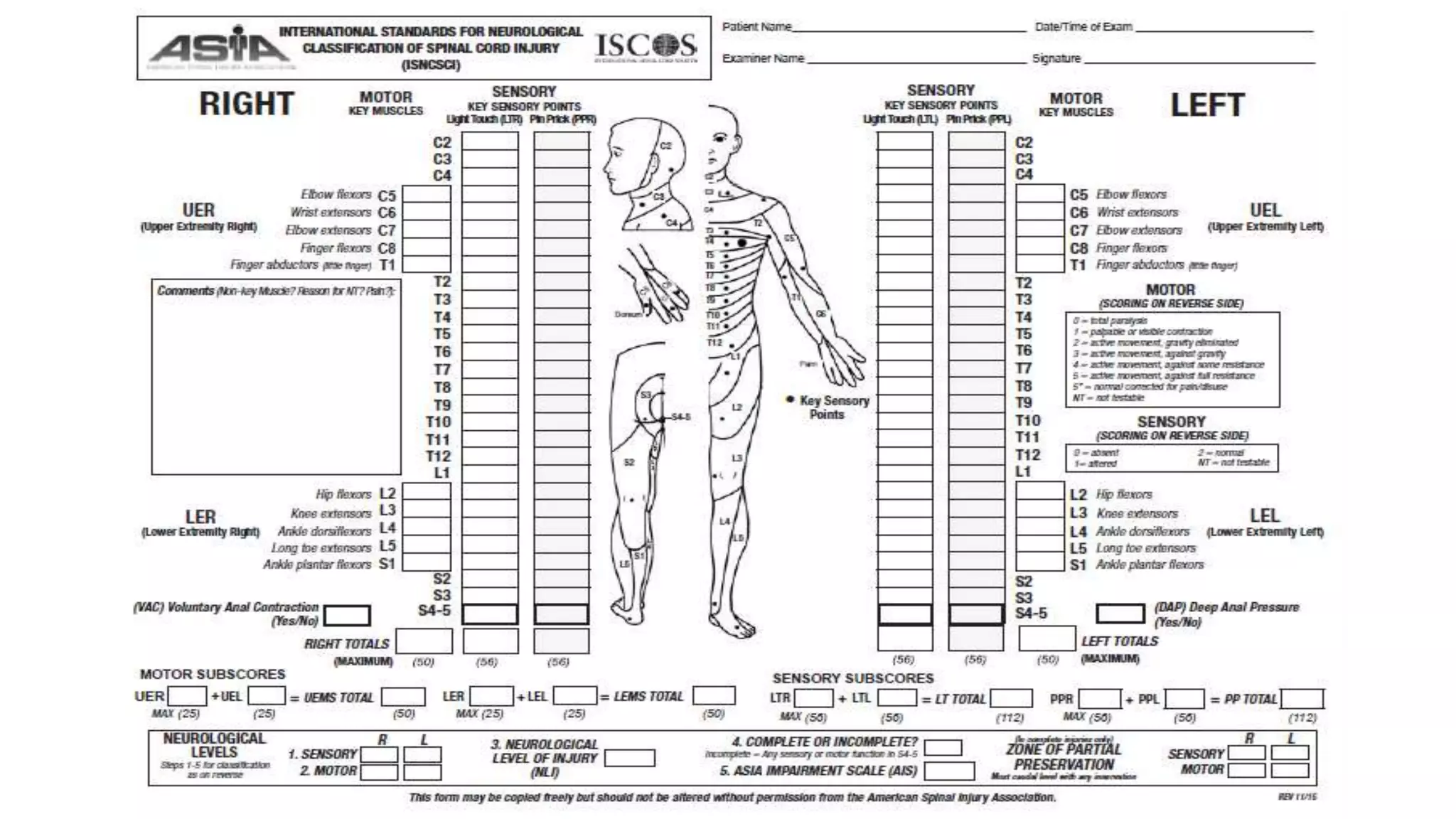 Asia scoring for spine trauma | PPTX