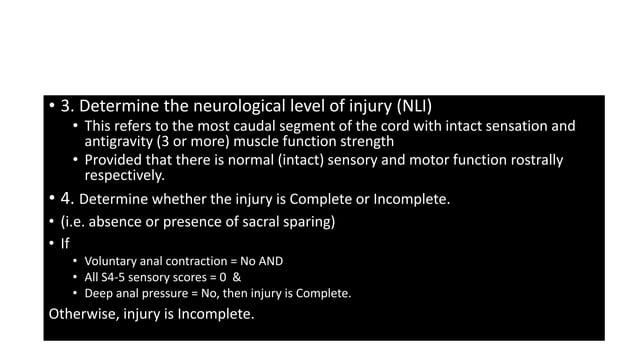 Asia scoring for spine trauma | PPTX