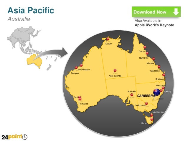 Asia Pacific Country Maps - PowerPoint Slides