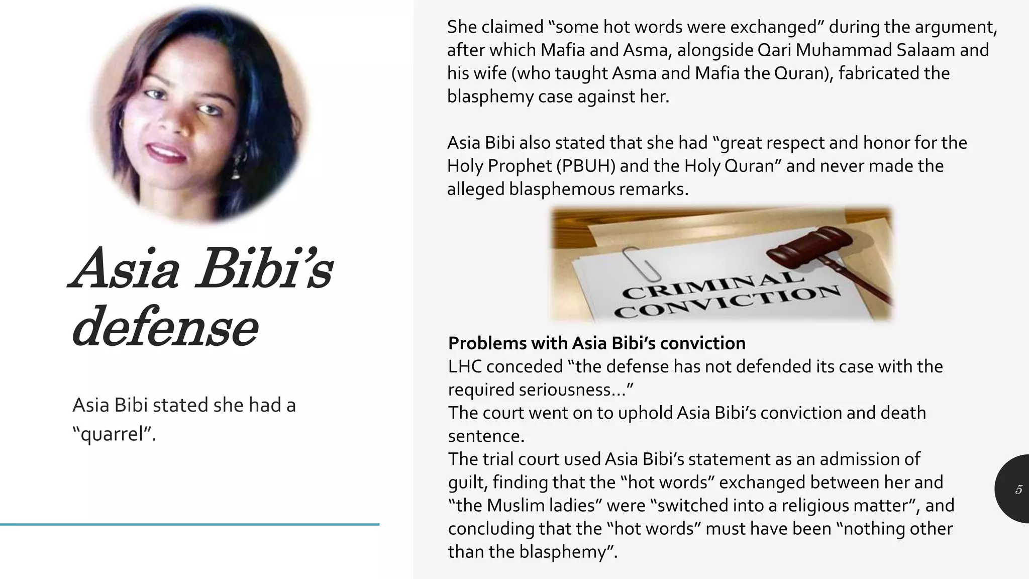 Asia bibi blasphemy case study | PPTX