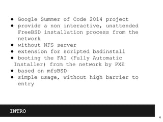 FreeBSD preseed installation (PXE) AsiaBSDCon 2015 | PPT