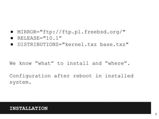 FreeBSD preseed installation (PXE) AsiaBSDCon 2015 | PDF