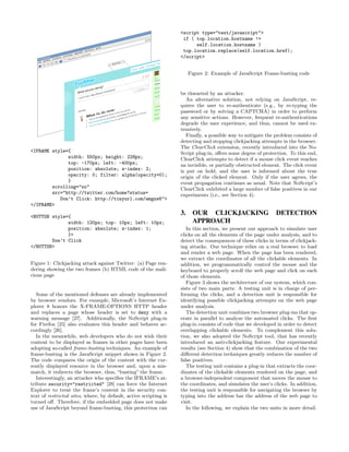 Paper: A Solution for the Automated Detection of Clickjacking Attacks | PDF