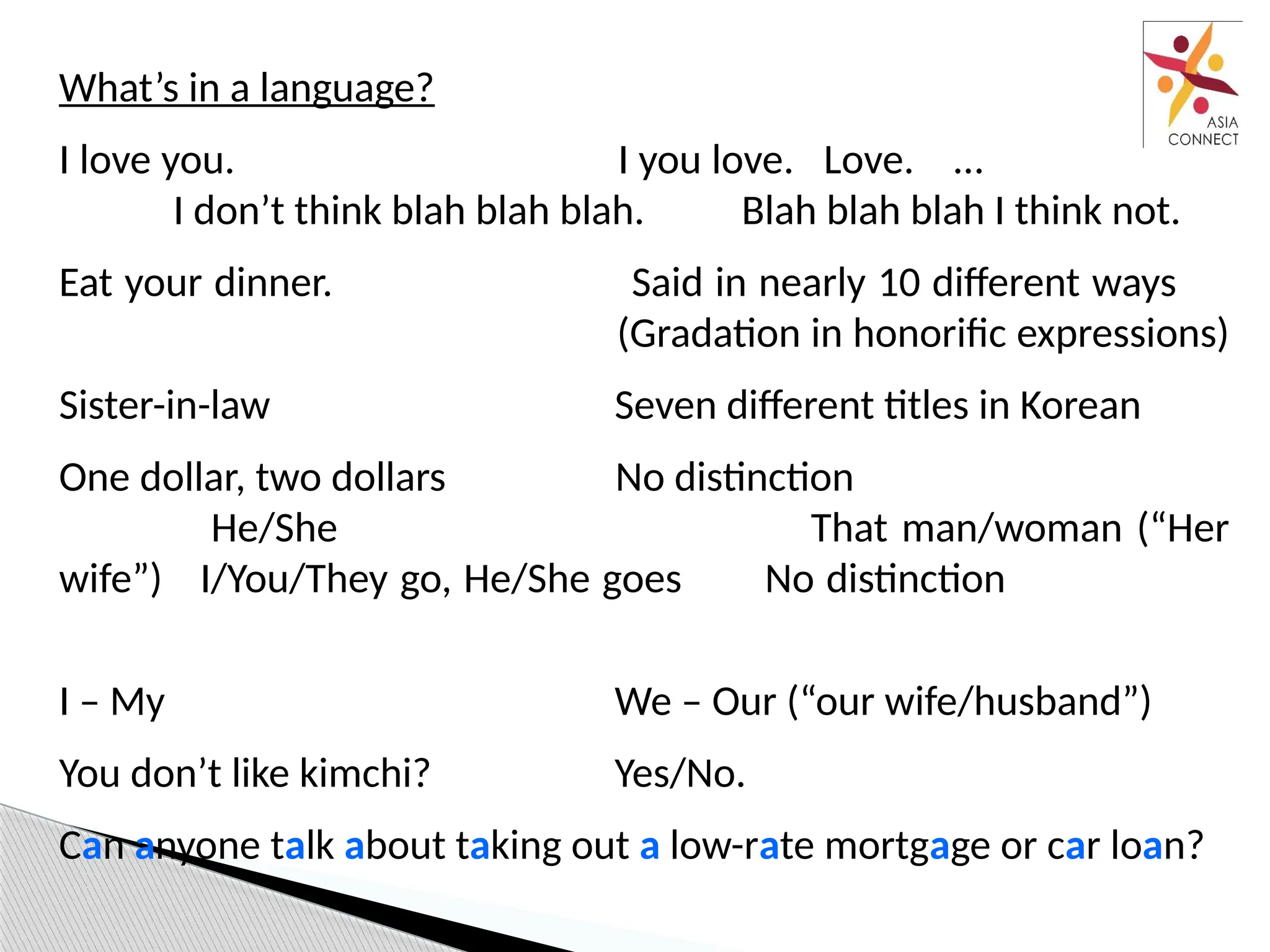 Asia (Asian)Connect Cultural norms .pptx