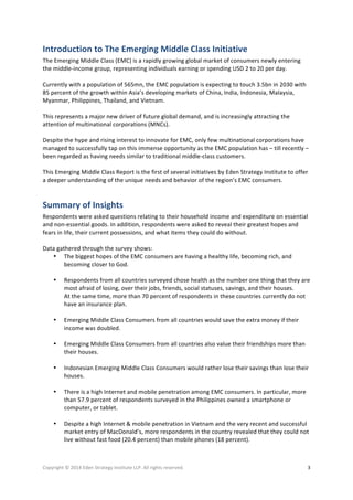 Asia Emerging Middle Class Survey Report | PDF