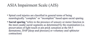 asia grade terminilogy.pptx spinal shock | PPTX