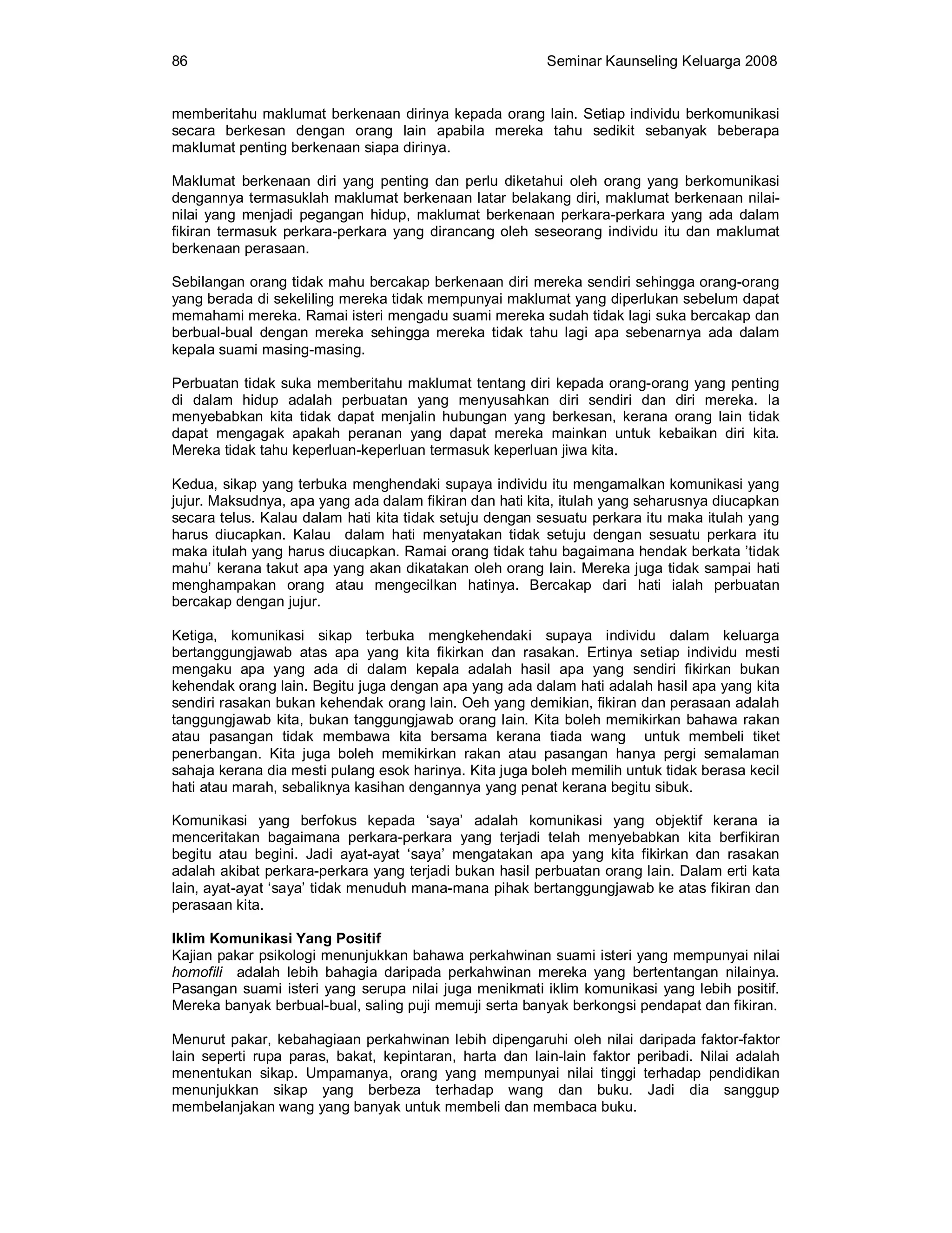 Asiah ali2008 peranankomunikasidalamhubungankekeluargaan | PDF