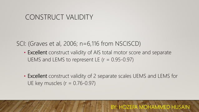 AIS - ASIA Impairment Scale | PPTX