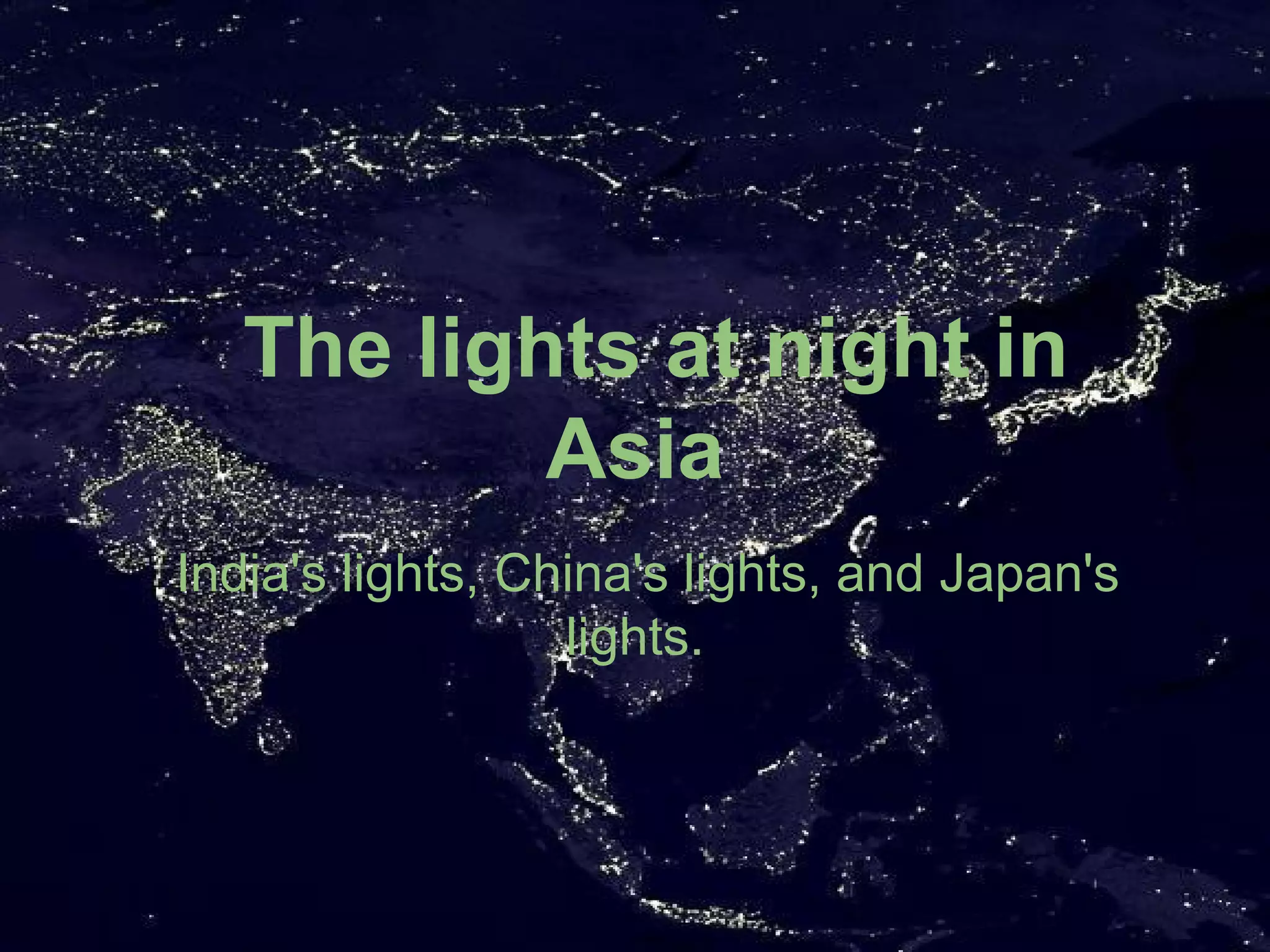 Asia lights at night slideshow | PPT