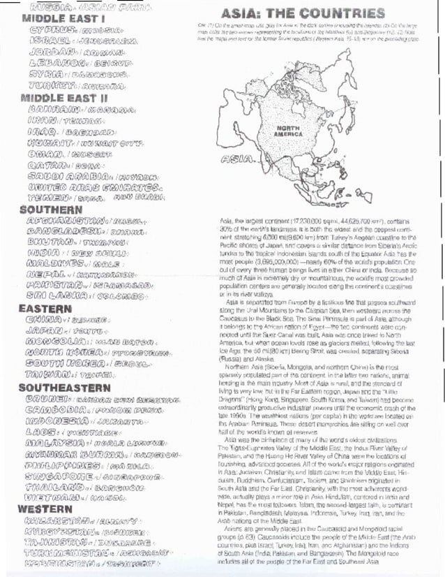 Asia map packet | PDF