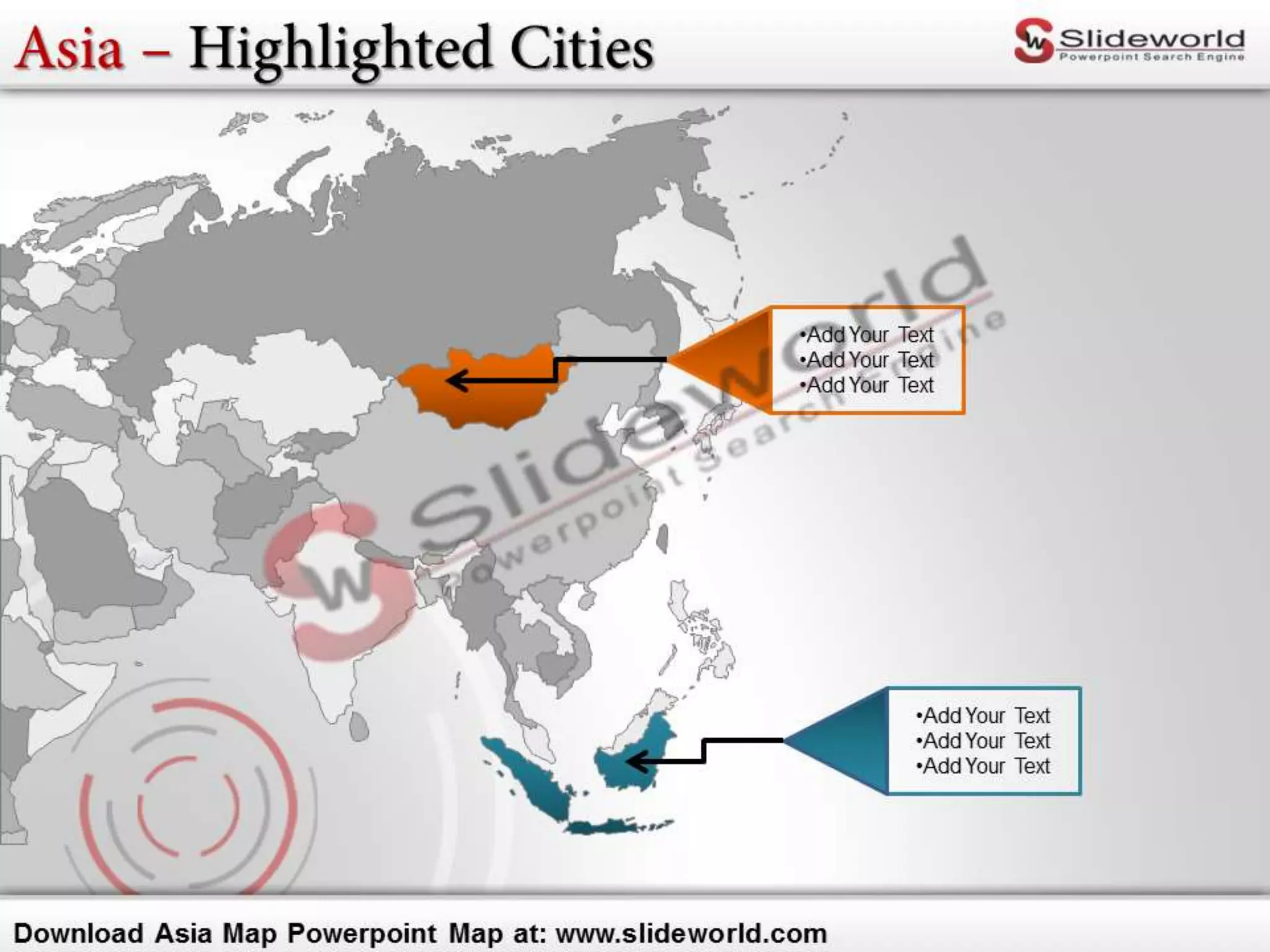 Asia Map Powerpoint Map - SlideWorld | PPT