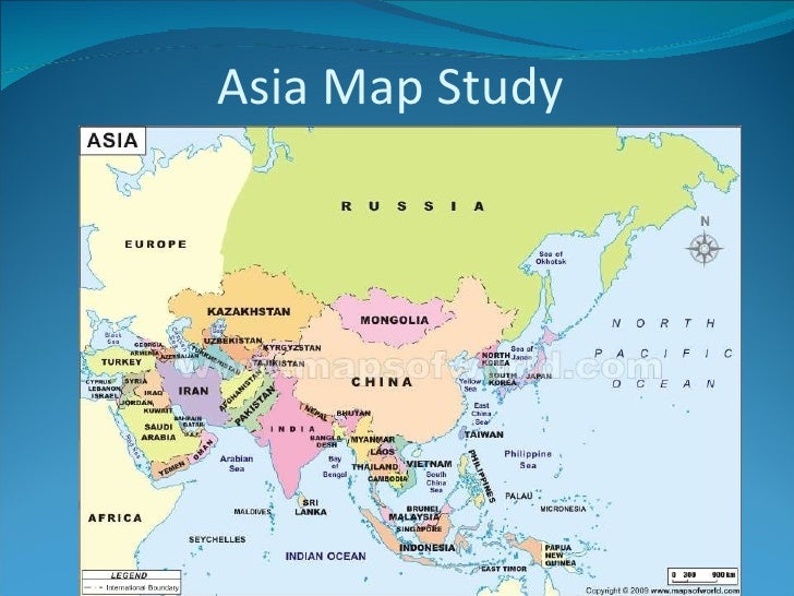Physical Map Of Asia With Key Map Tests