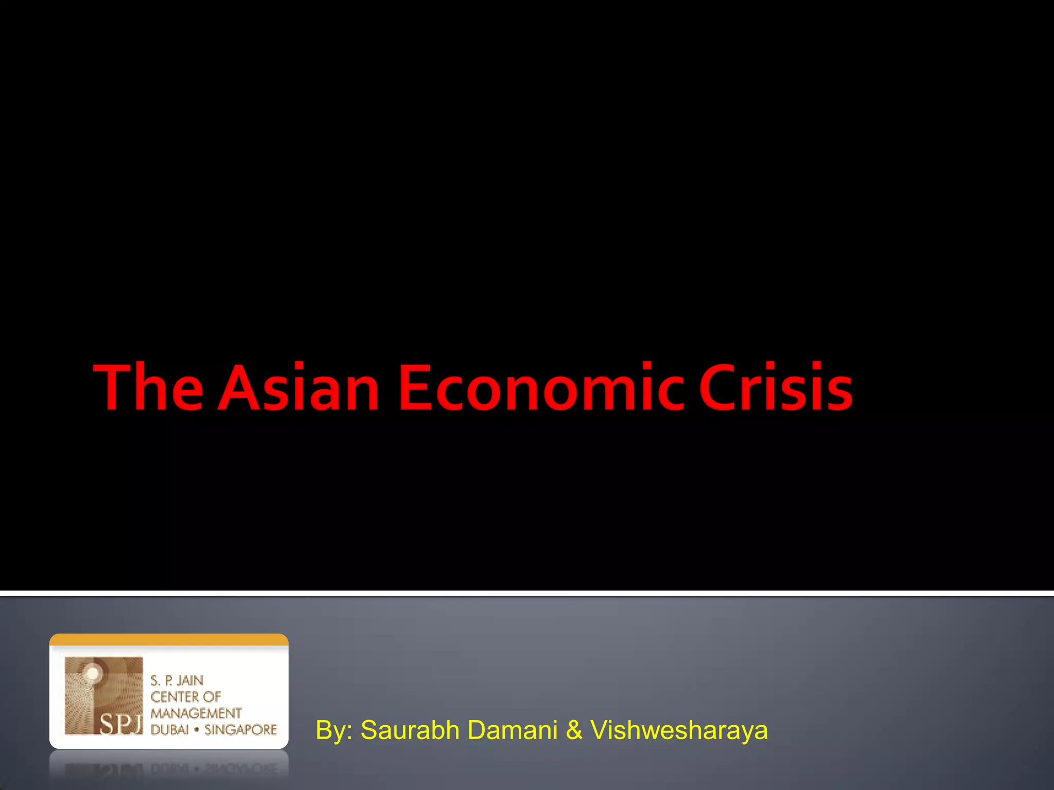 Asian Economic Crisis - SPJCM | PDF