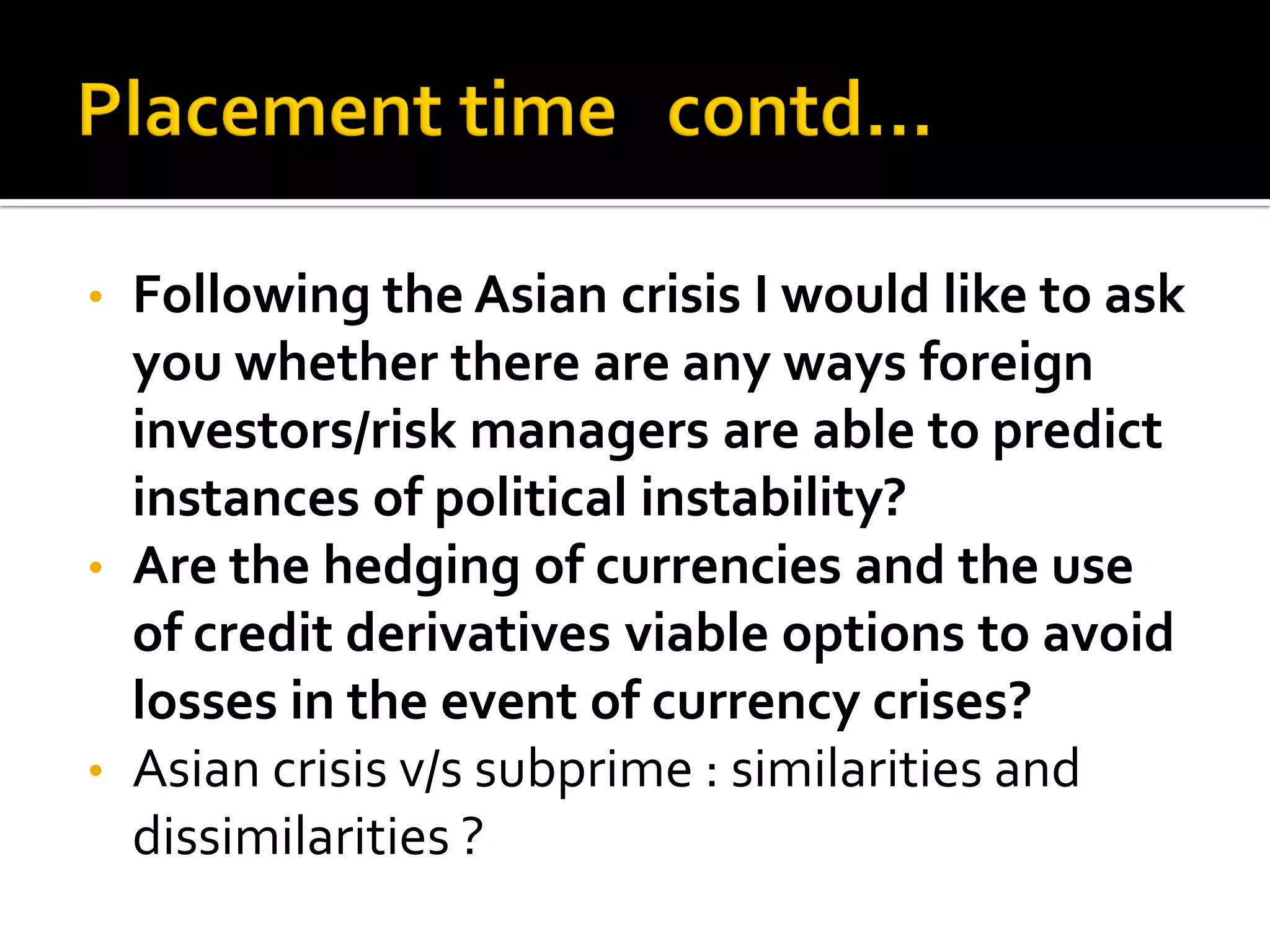 Asian Economic Crisis - SPJCM | PDF