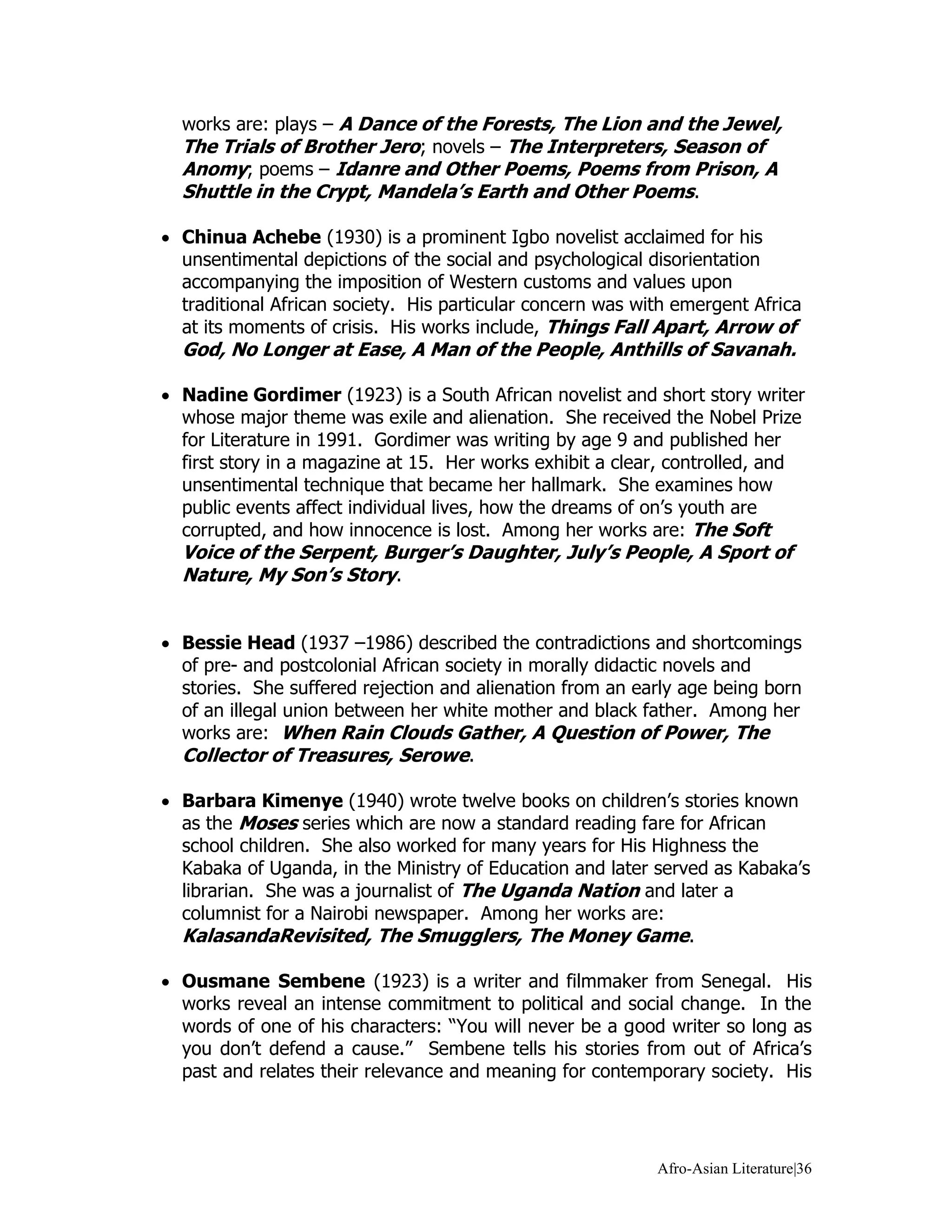 Asian afro literature | PDF