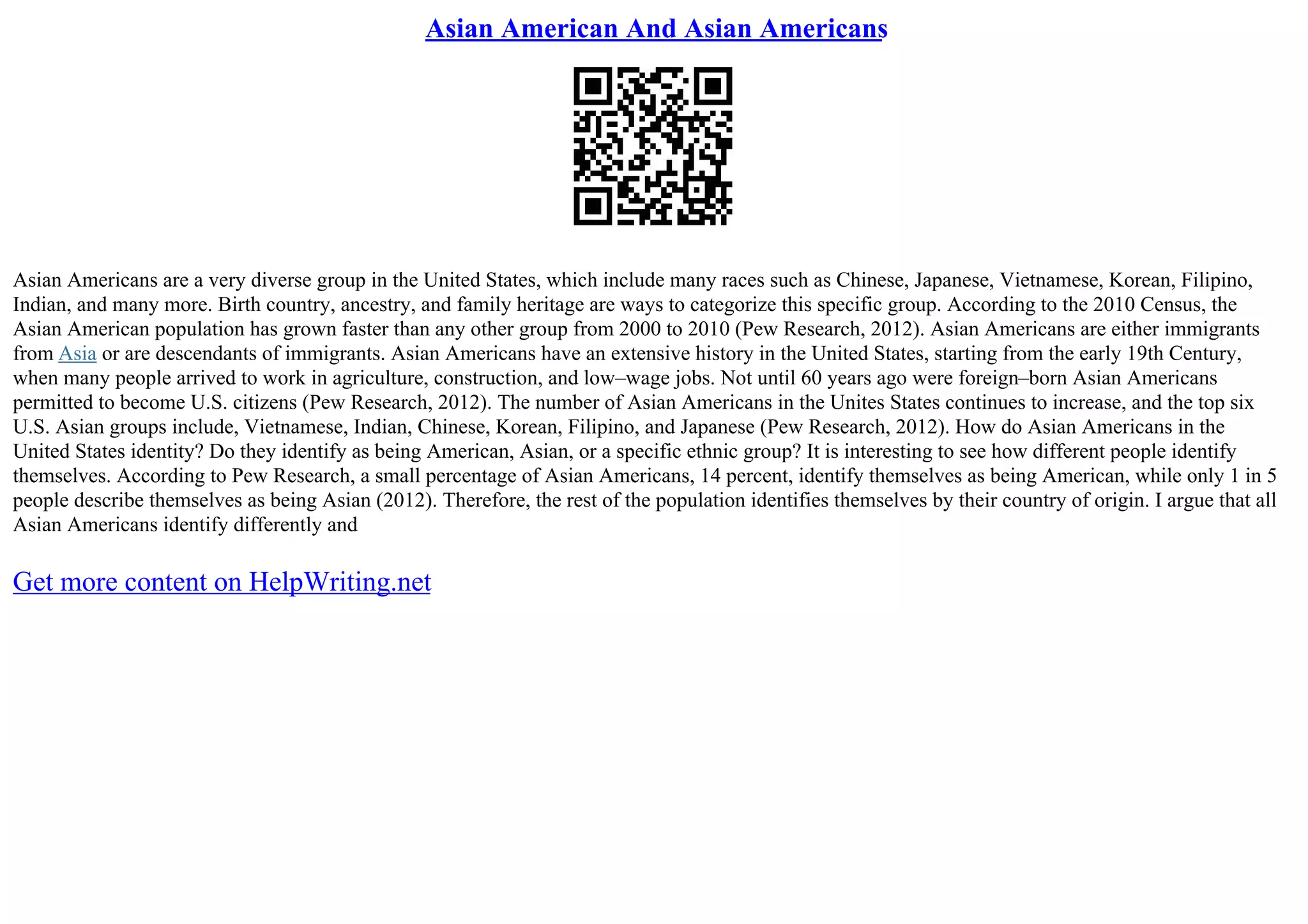 Asian American And Asian Americans | PPT