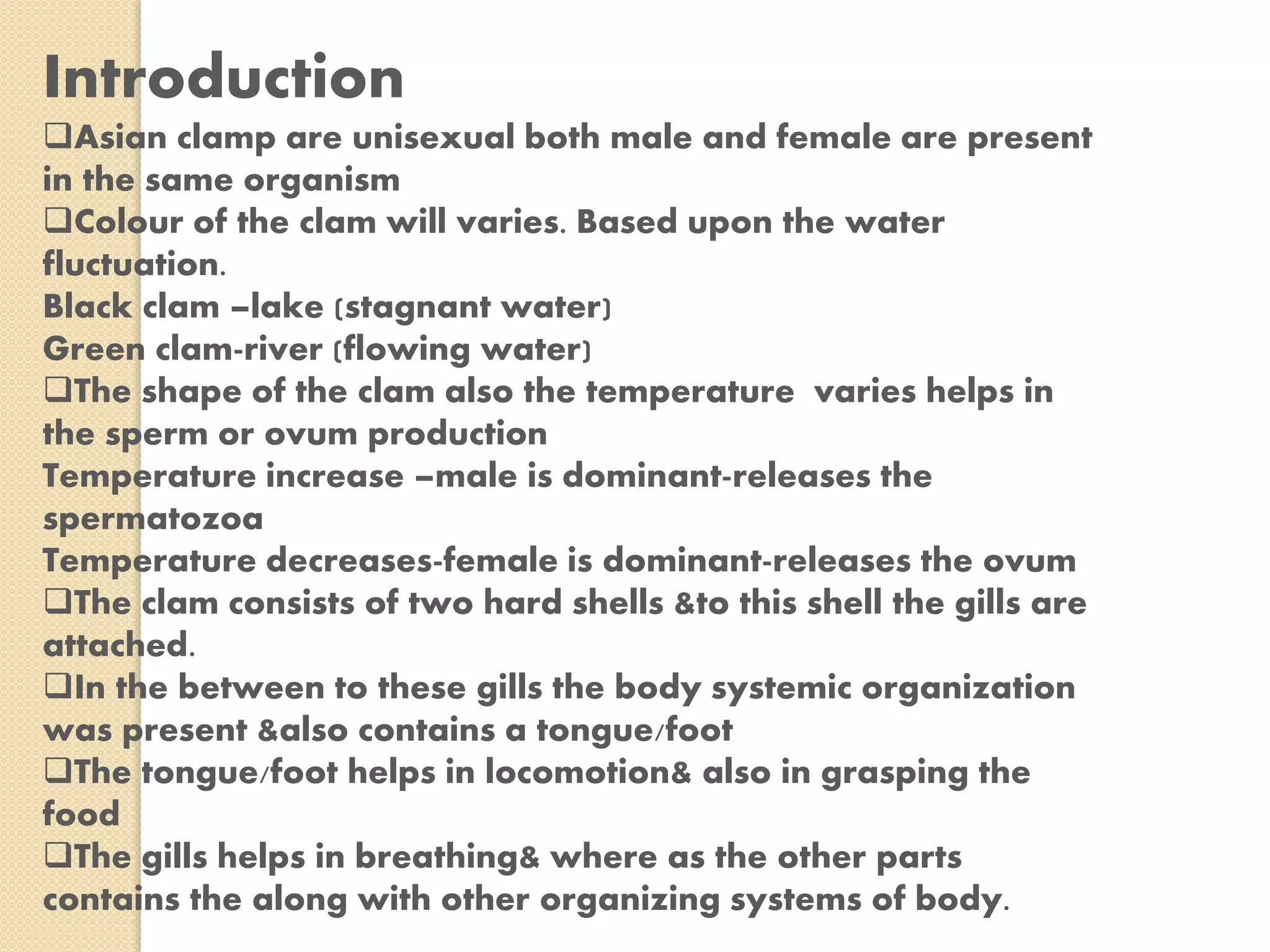 Asian clam breeding | PPTX