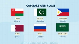 Asian Countries Flags and Capitals - Free Workshop | PPTX