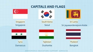 Asian Countries Flags and Capitals - Free Workshop | PPTX
