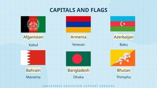 Asian Countries Flags and Capitals - Free Workshop | PPTX