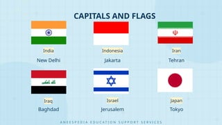 Asian Countries Flags and Capitals - Free Workshop | PPTX
