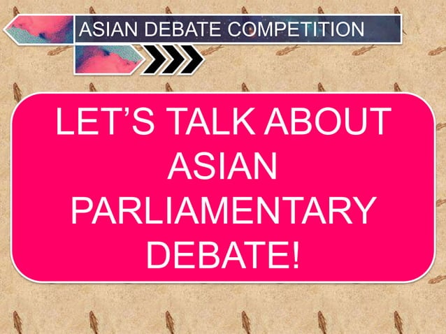Asian debate competition | PPTX