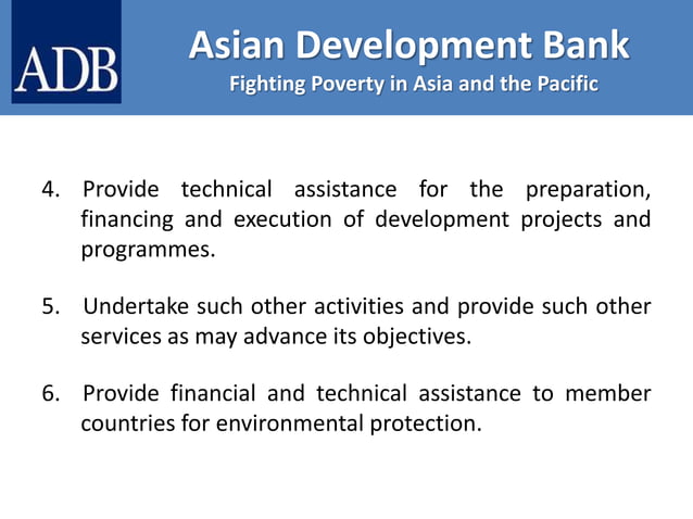 Asian development bank (ADB) | PPTX