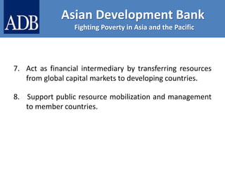 Asian development bank (ADB) | PPTX