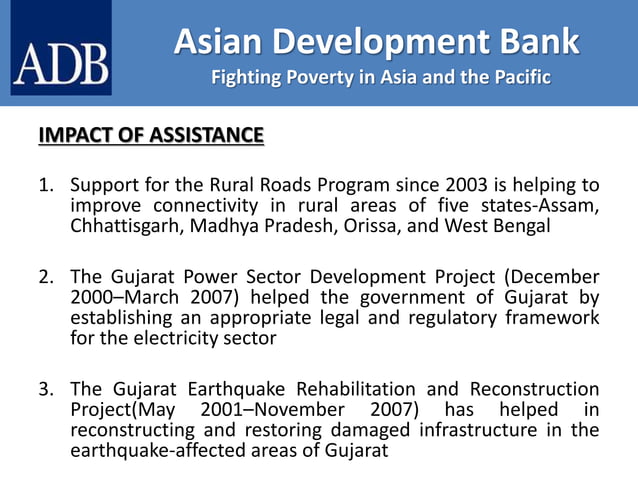 Asian development bank (ADB)