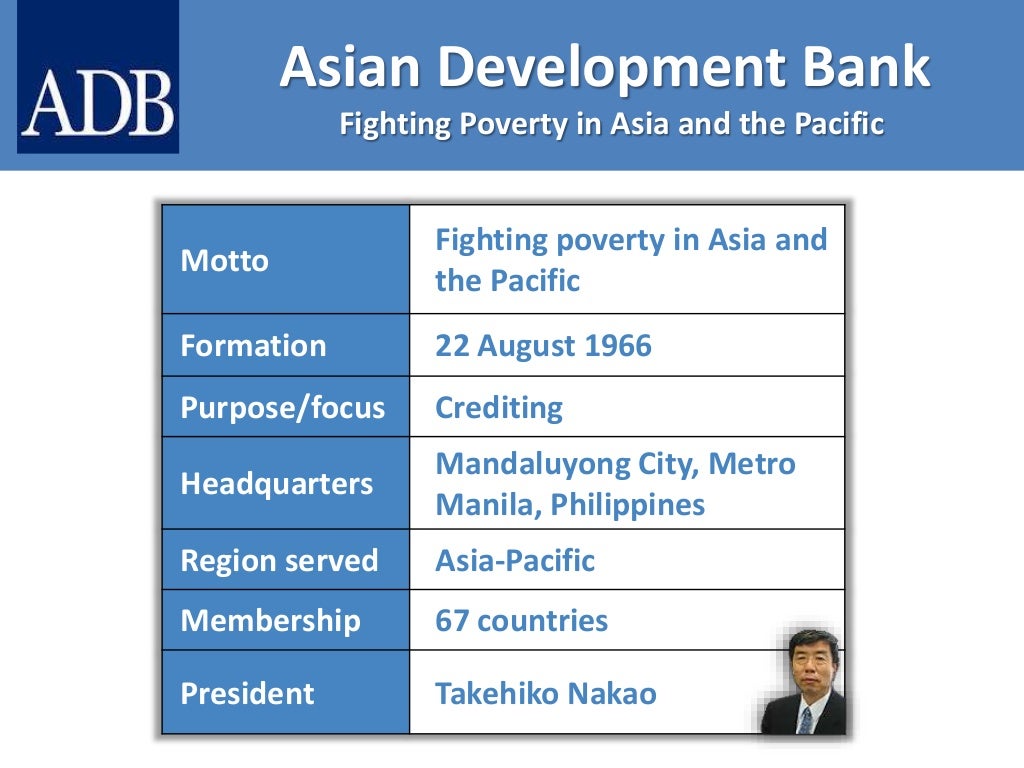 Asian development bank (ADB)