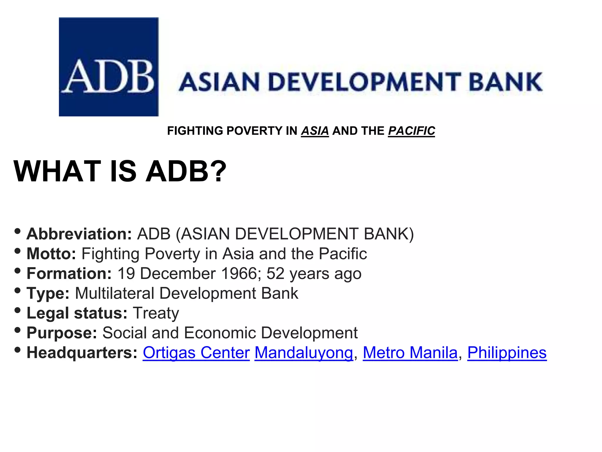 Asian development bank | PPTX
