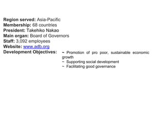 Asian development bank | PPTX