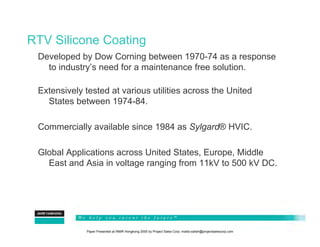 Asian experience with rtv silicone coatings - Presentation by Project ...
