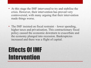 Asian financial crisis 1997 theme 2 | PPTX