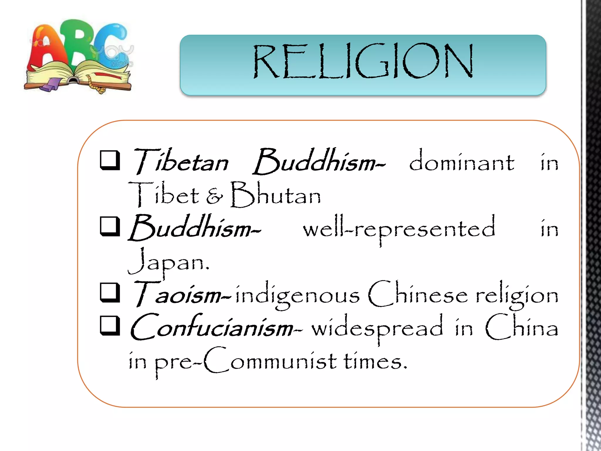 Asian geography( PEOPLE, LANGUAGE AND RELIGION) | PPT
