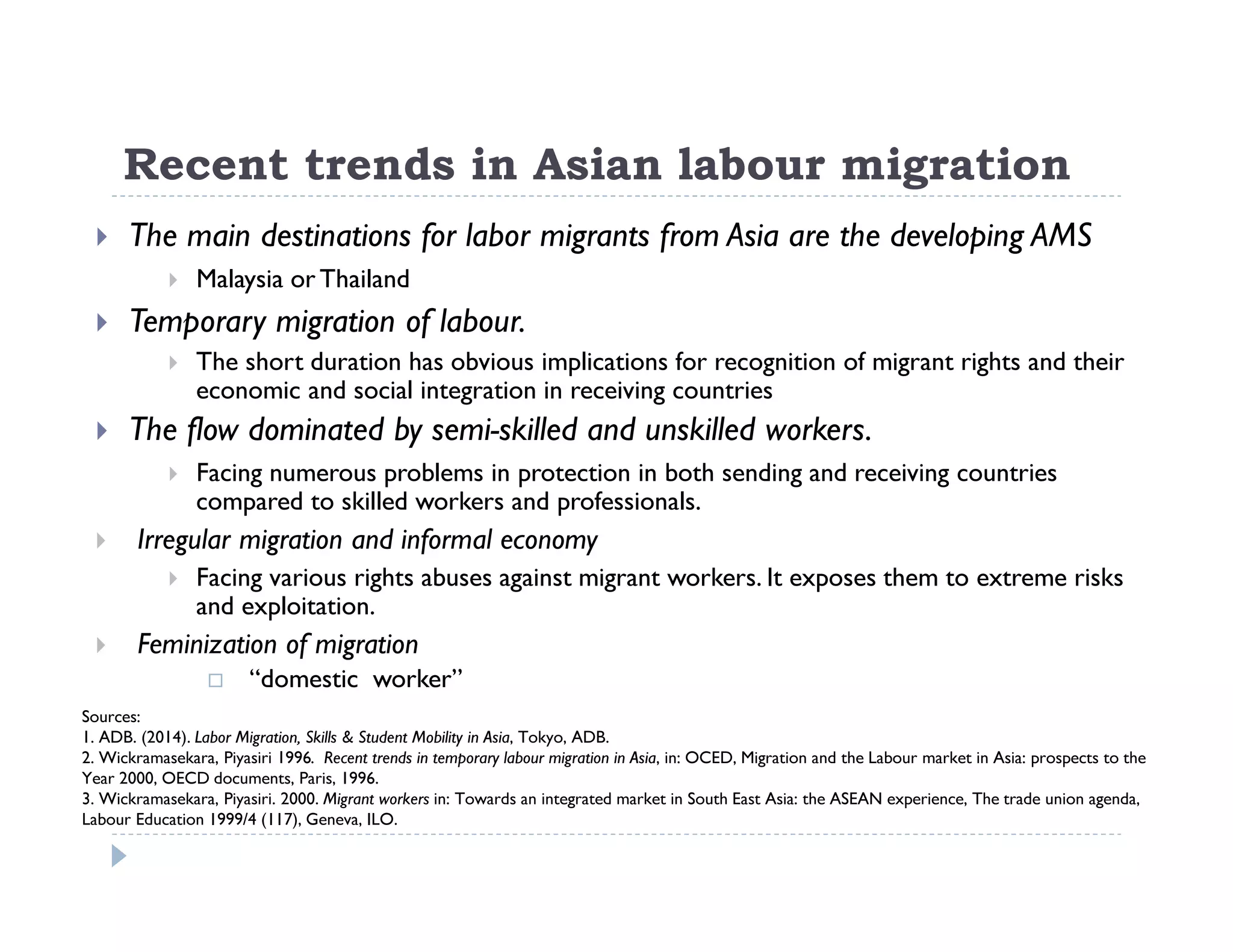 Asian labor protection and migration: A Decade of Challenges | PPT
