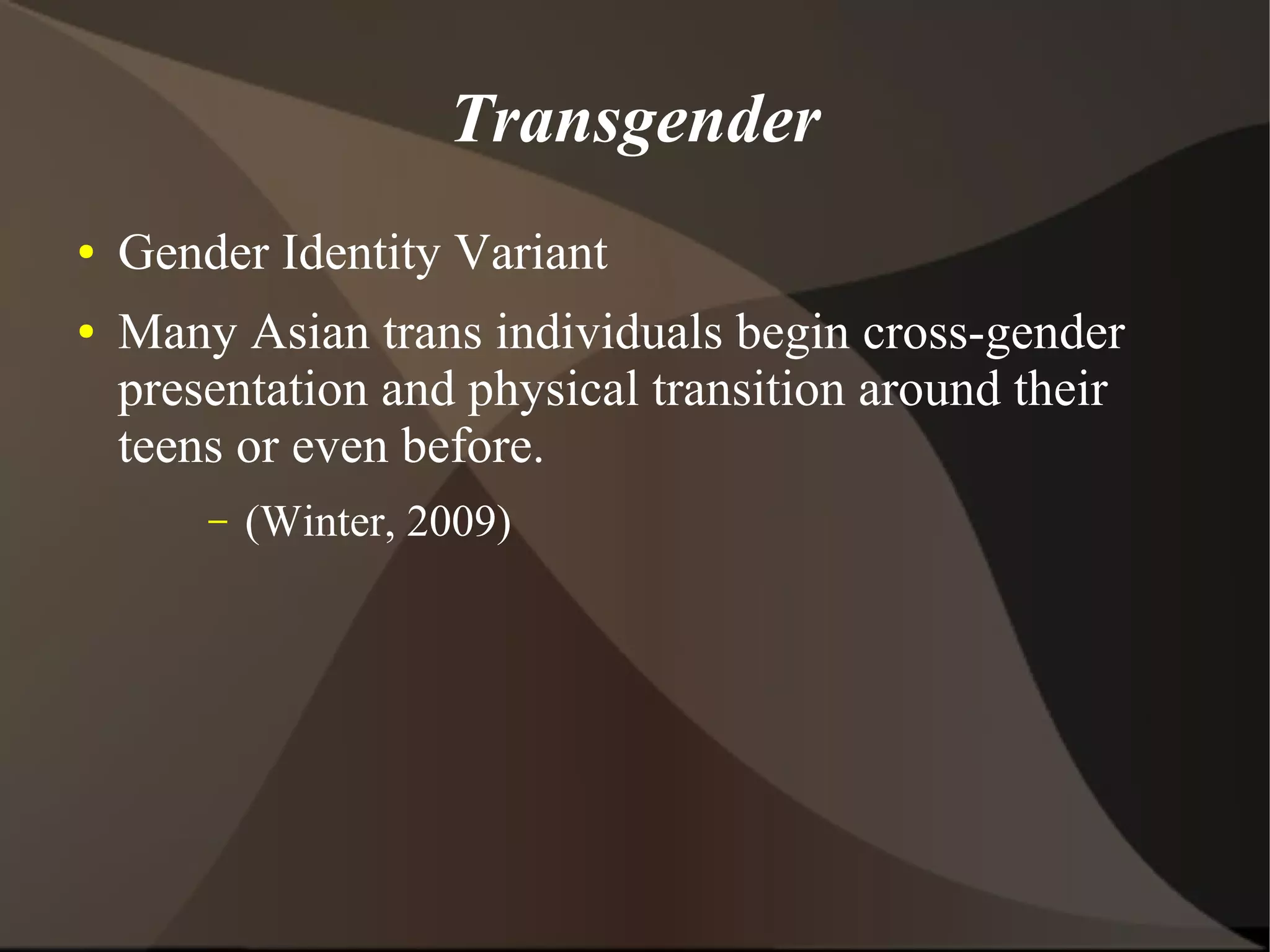 Asian lgbt gender presentation | ODP | Reproductive Health | Diseases ...