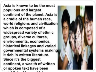 Asian Literature | PPTX