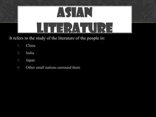 Asian literature | PPTX