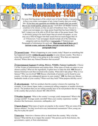 Asian newspaper project | DOC