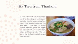 Asian noodle dishes | PPTX | Cooking | Food & Drink