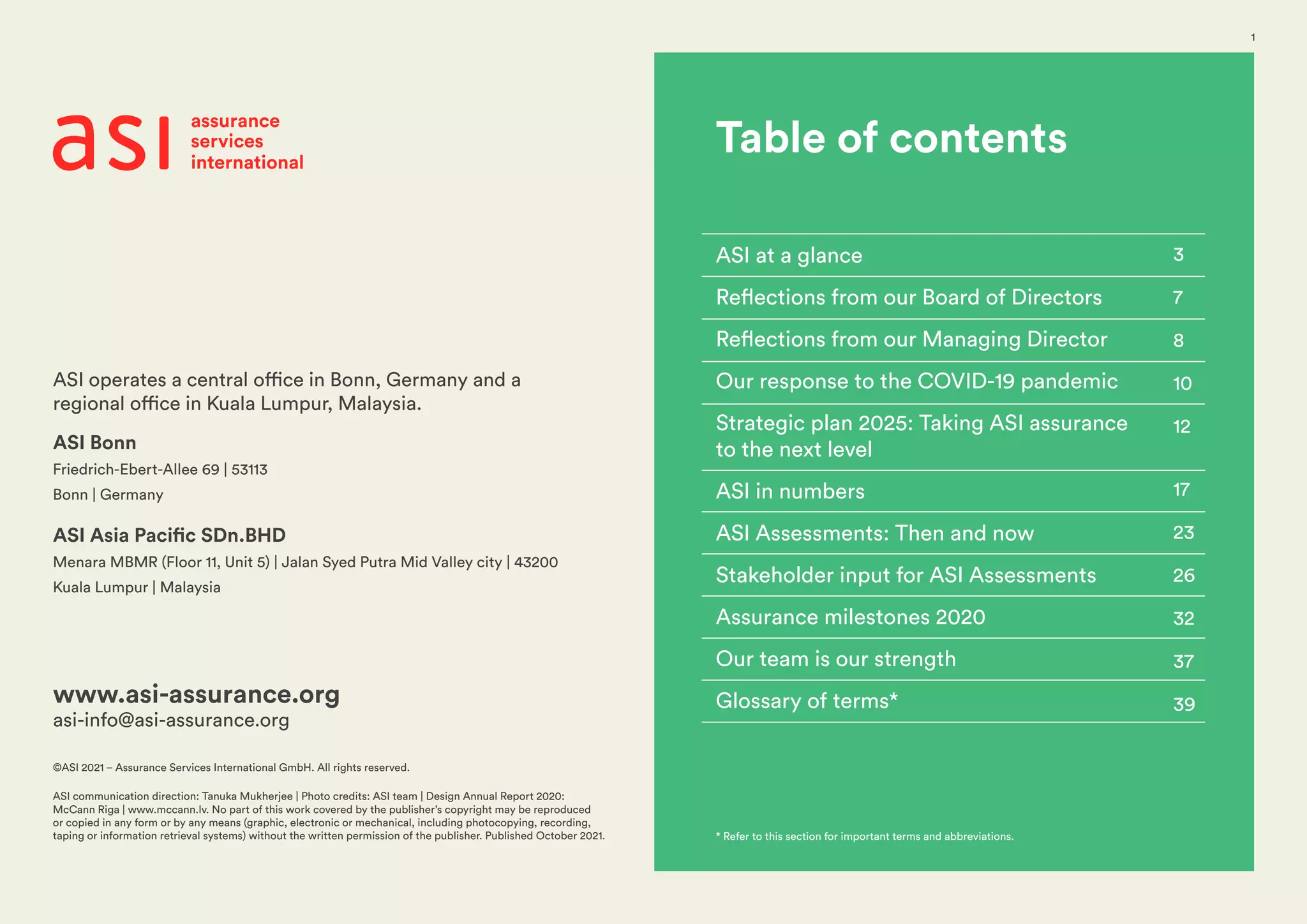 ASI Annual Report 2020 | PDF