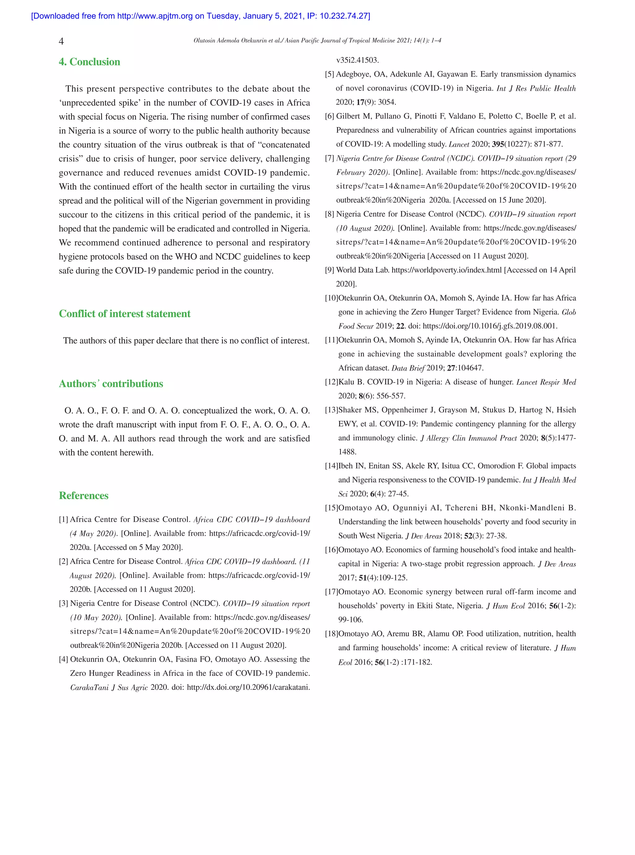 COVID-19 in Nigeria: Why continuous spike in cases? | PDF